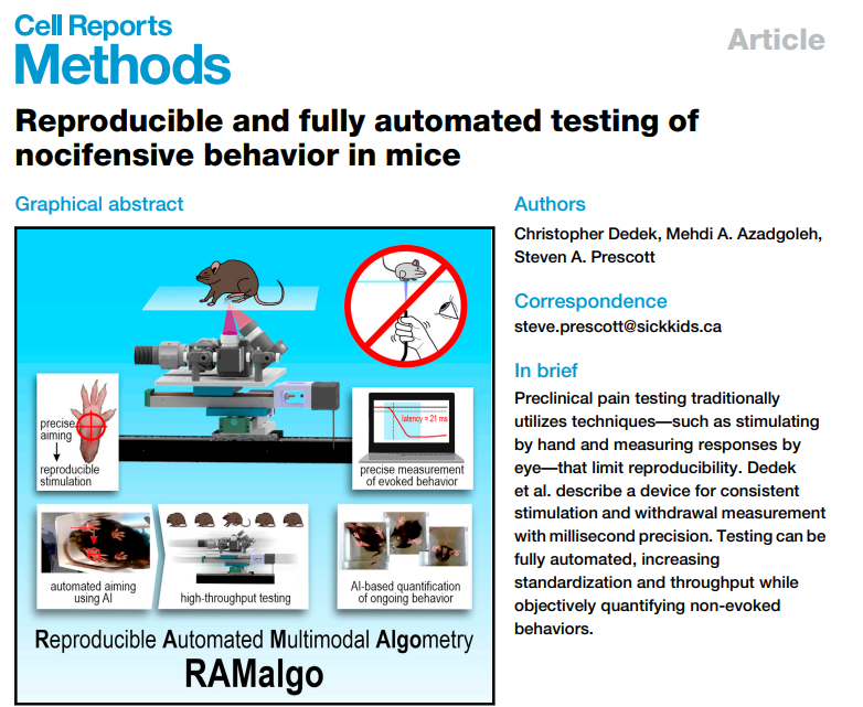 Reproducible and fully automated testing of nocifensive behanior in ...
